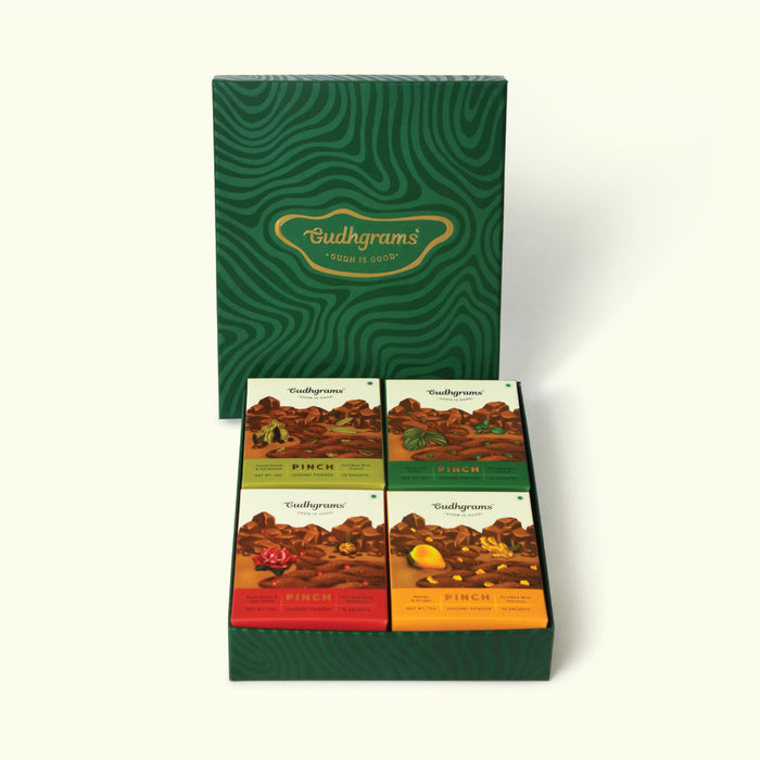 Flavoured jaggery powder dessert, replacing sugar Mithai | Gift Box ...