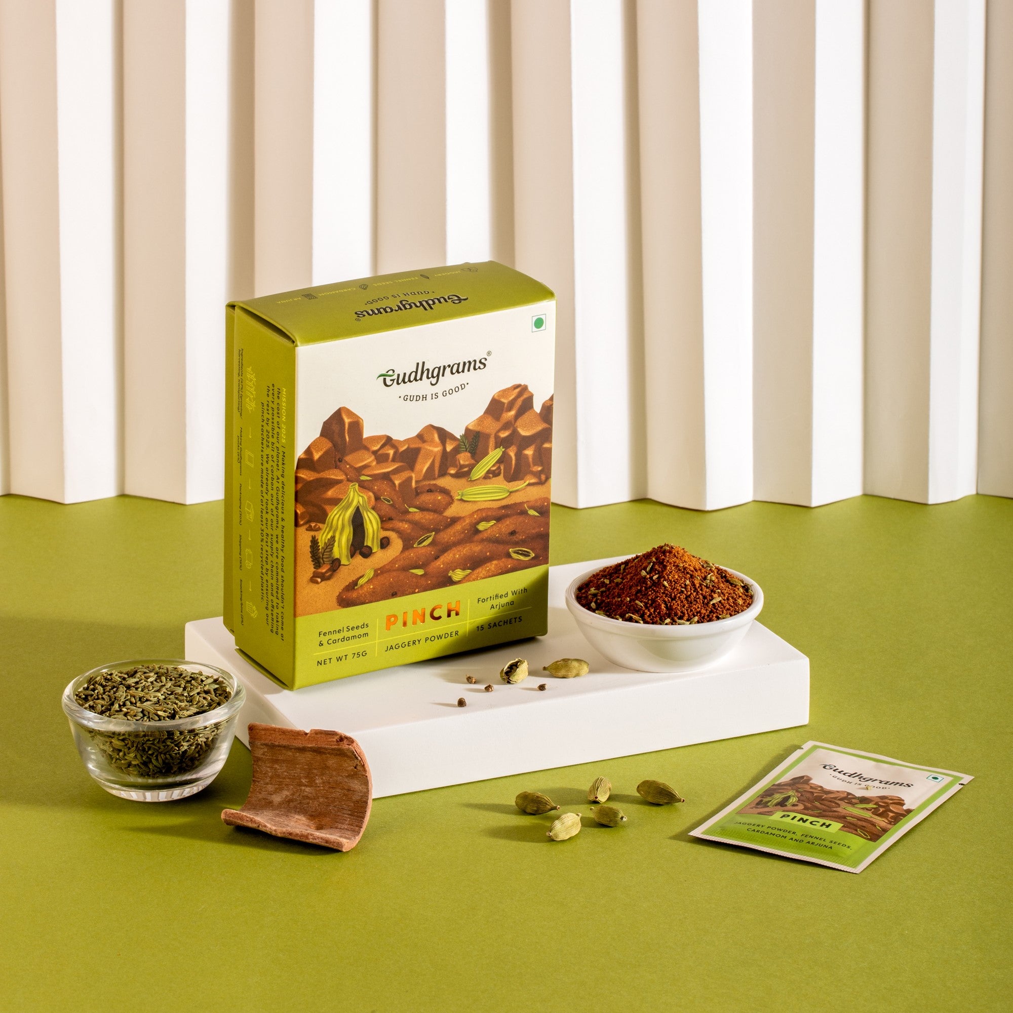 Flavoured jaggery powder dessert, replacing sugar Mithai | Pinch ...